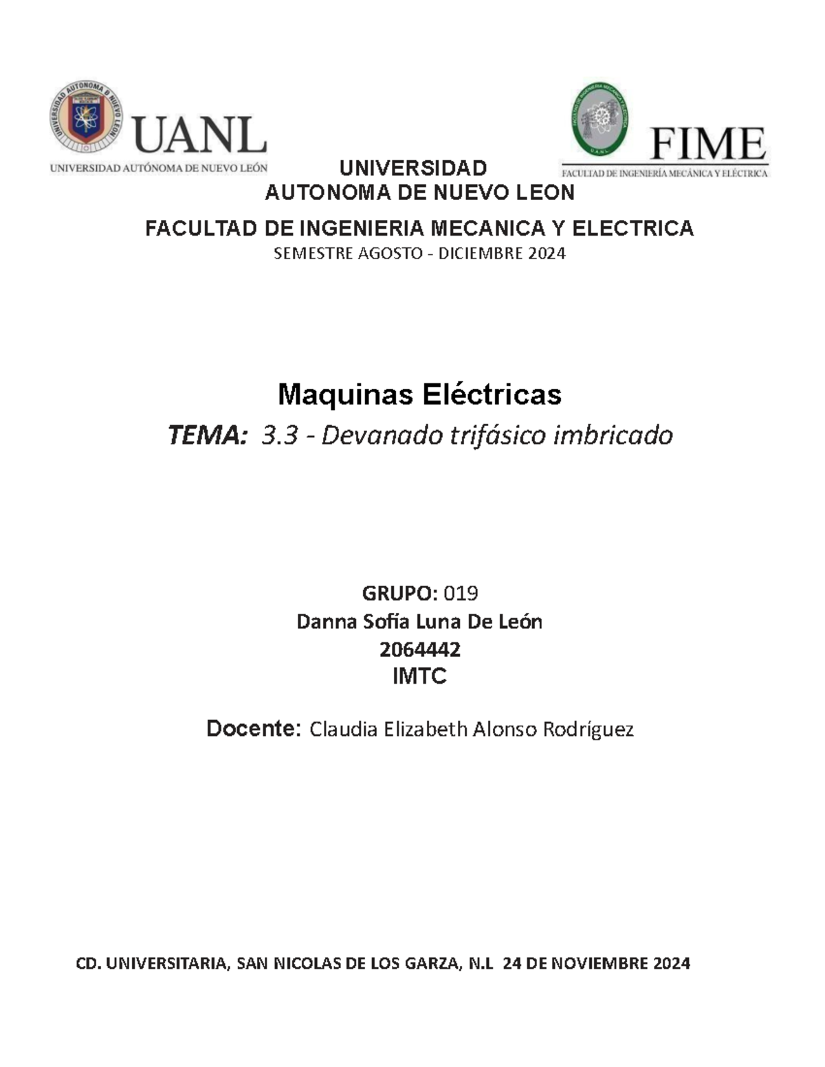 3.3 - Estudio de Devanado Trifásico Imbricado en Máquinas Eléctricas ...