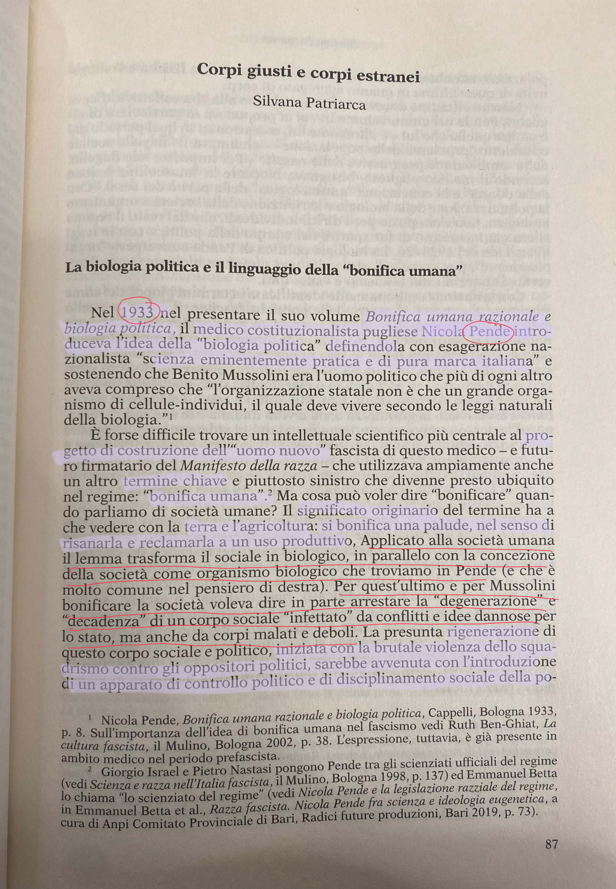 Corpi giusti e corpi estranei: Biopolitica e Fascismo (Corso di Storia ...