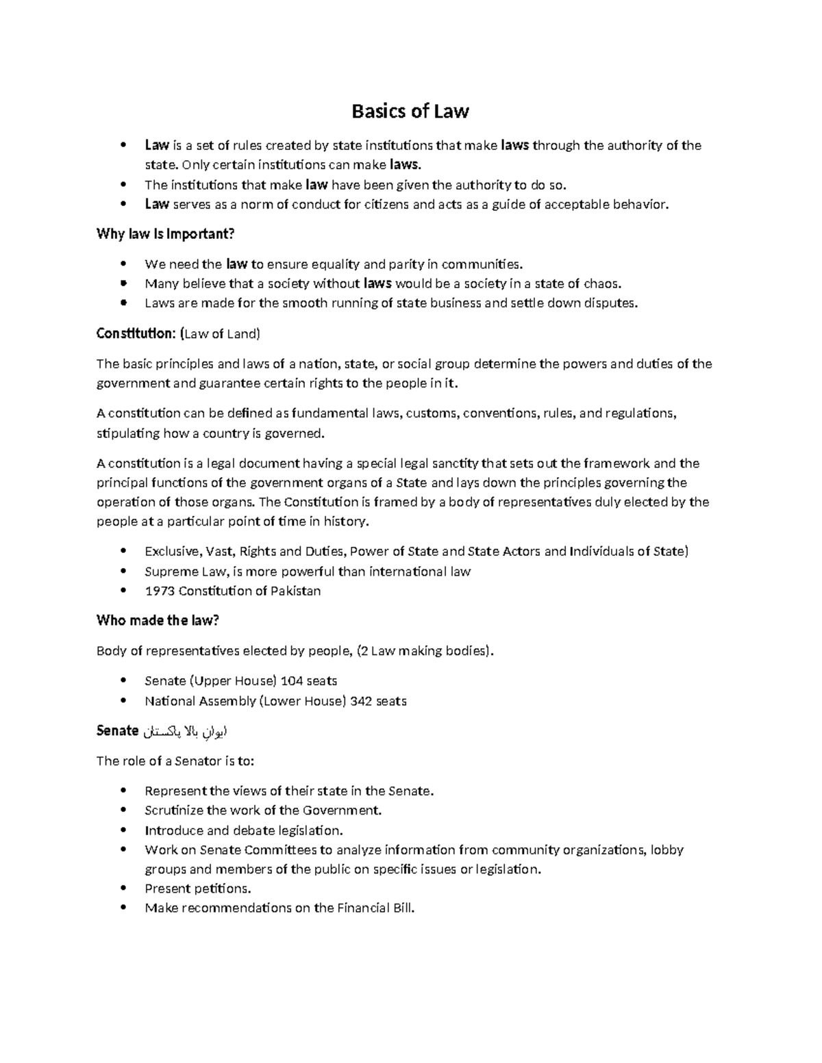 Business Law Essentials: Notes for BBA Course on Law Fundamentals - Studocu