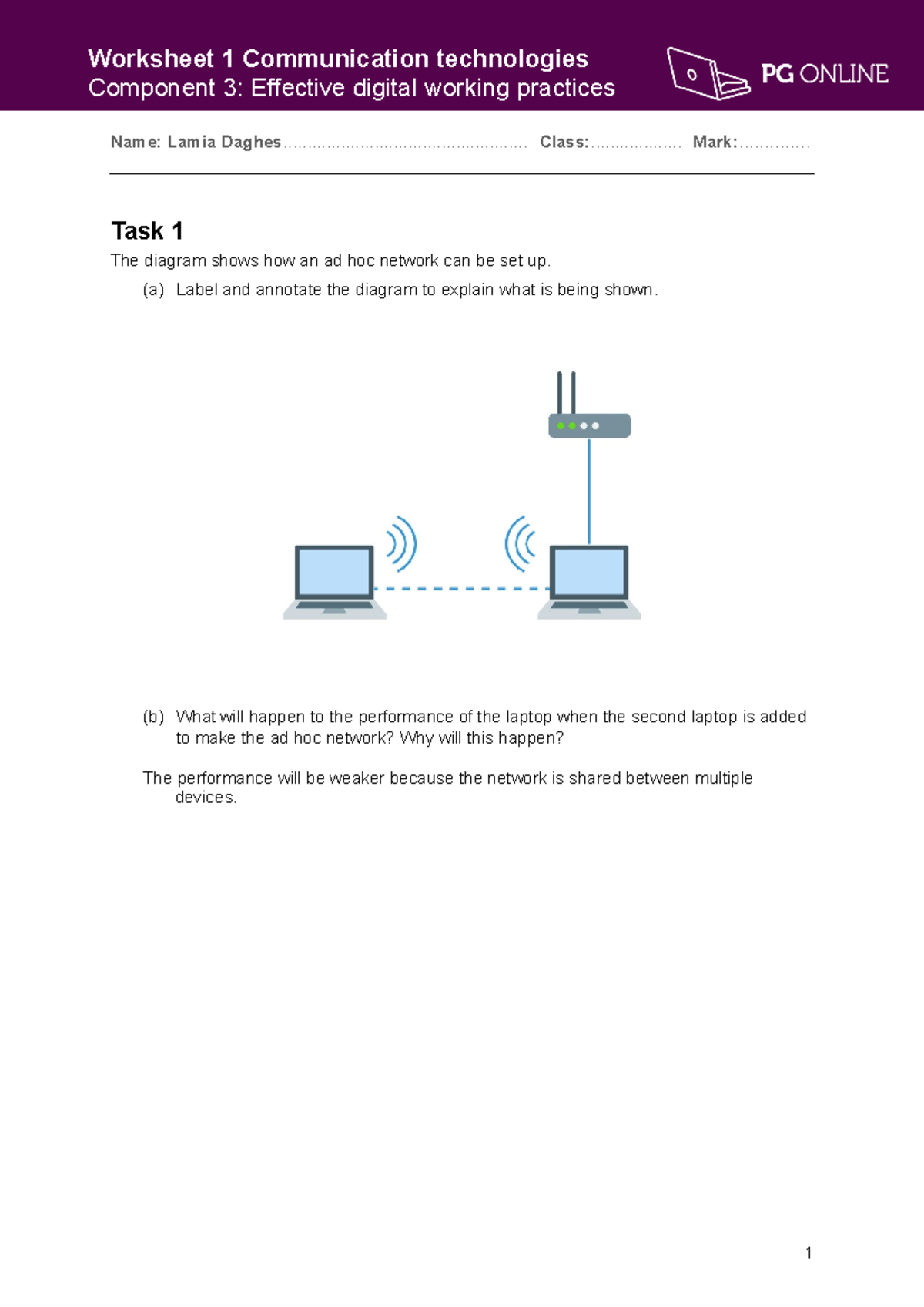 Worksheet 1: Effective Digital Working Practices in Communication Tech ...