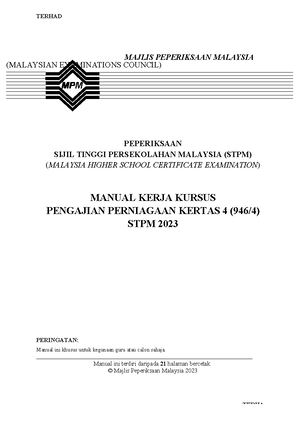 Template Sijil SSM - Pengajian perniagaan - . BORANG D (KAEDAH 13 ...