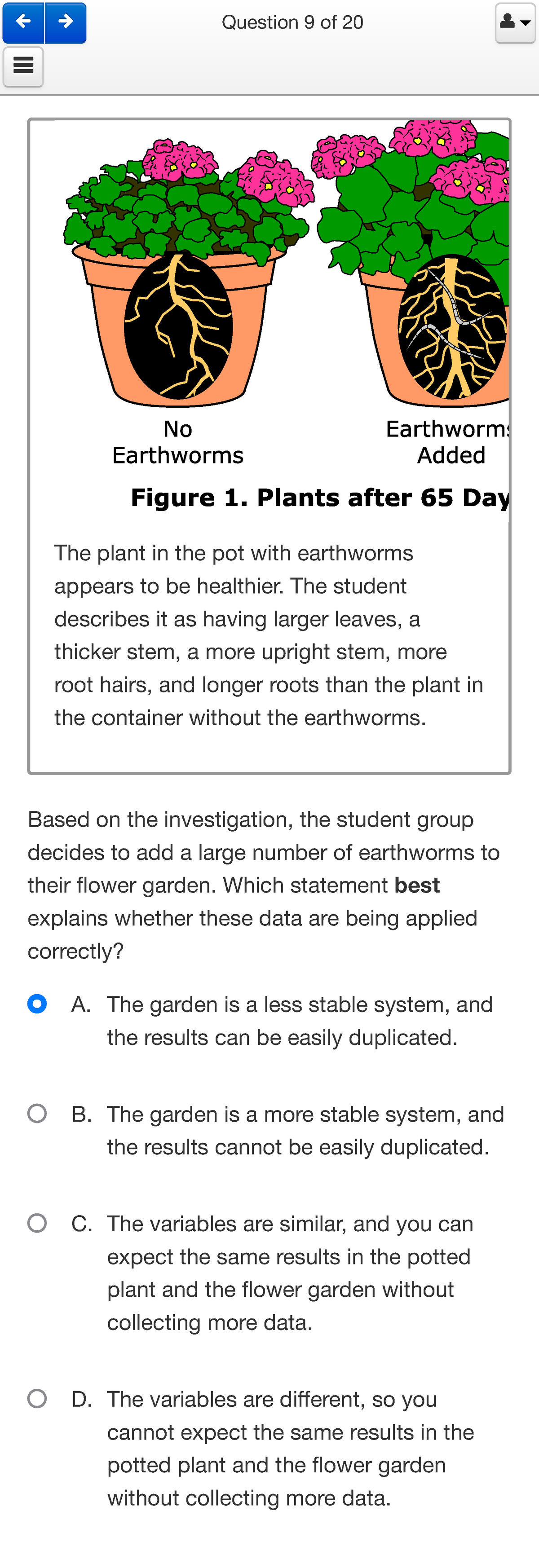 Biology 101: Earthworm Impact on Plant Health - Question 9 Analysis ...