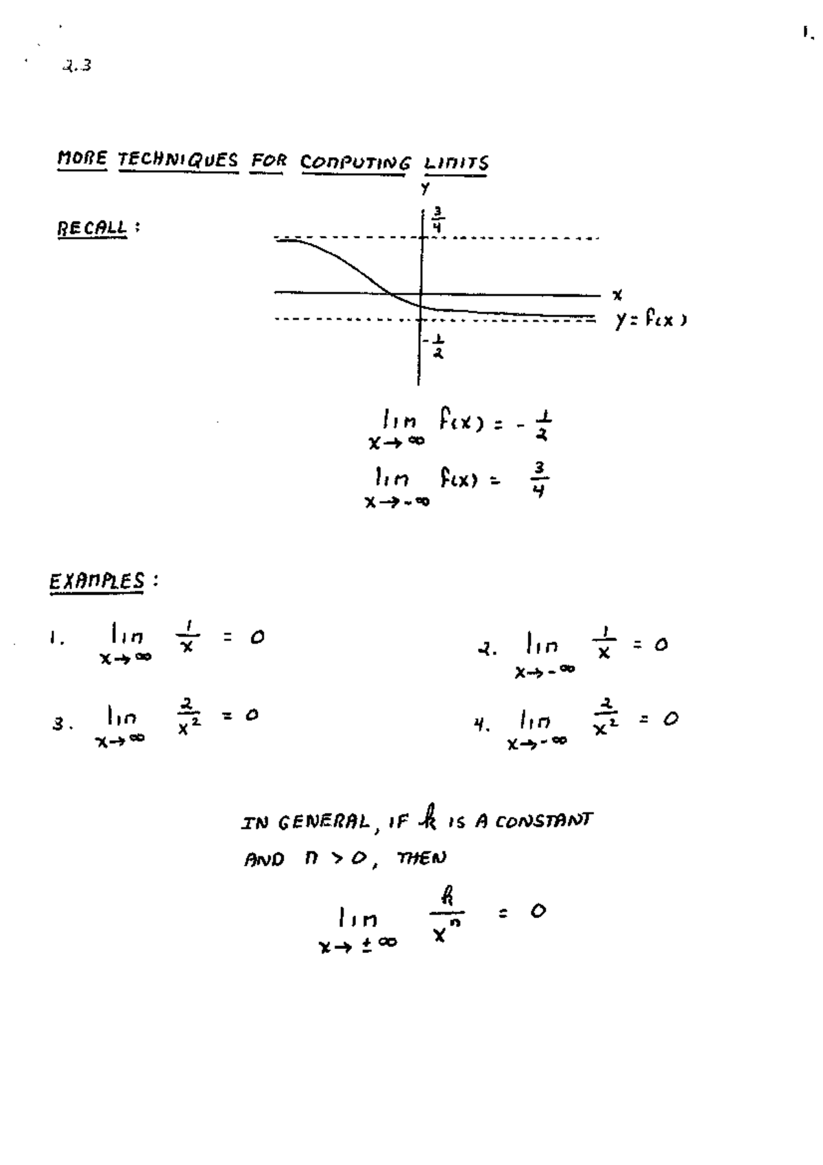 5. More Techniques for Computing Limits (MATH 77018) - Studocu