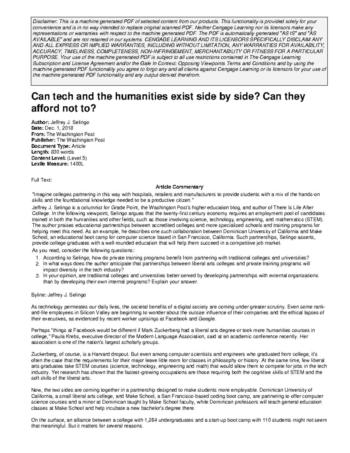 Can tech and the humanities - Disclaimer: This is a machine generated ...