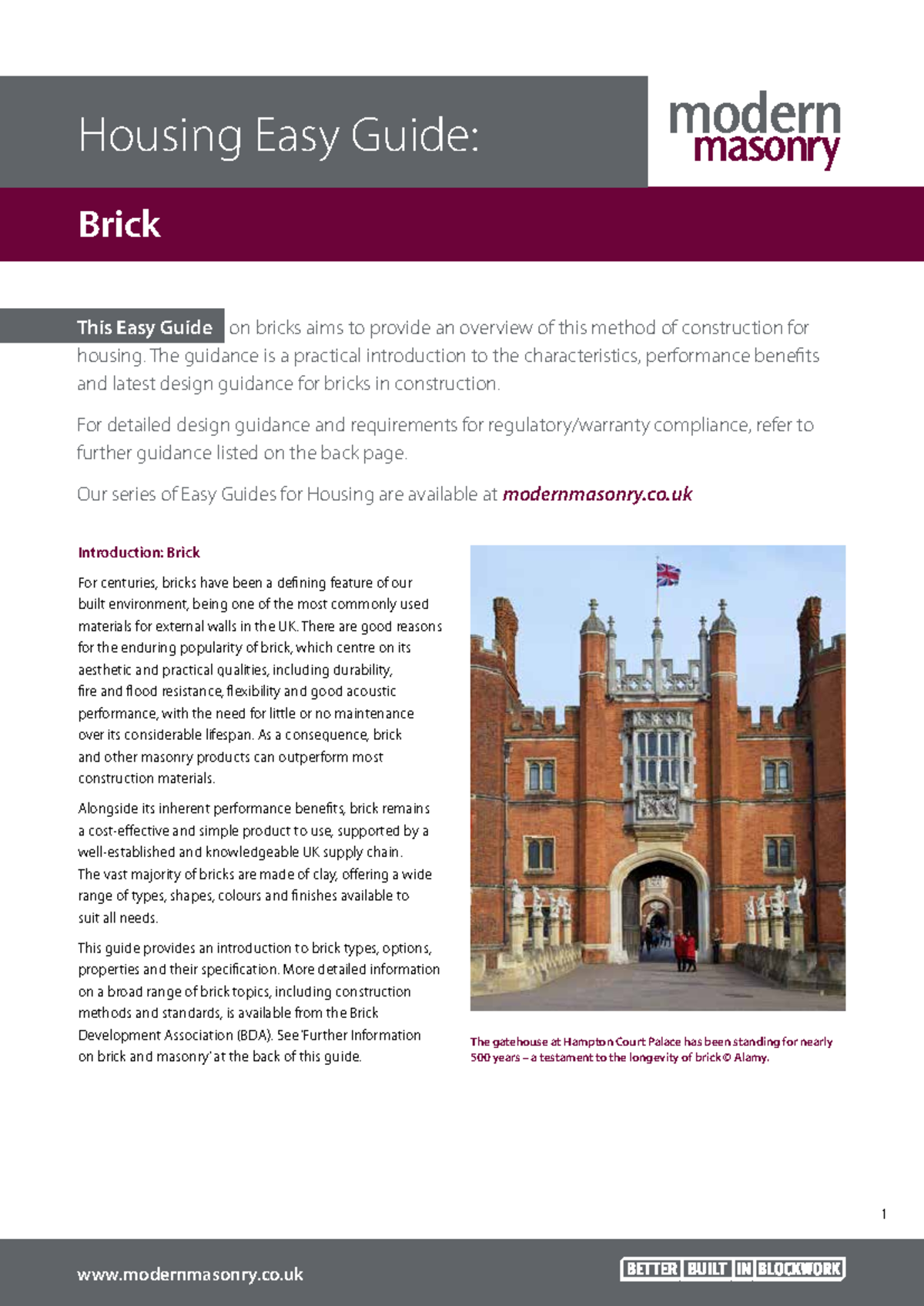 MMA Easy Guide Bricks Oct19 - Brick This Easy Guide on bricks aims to ...