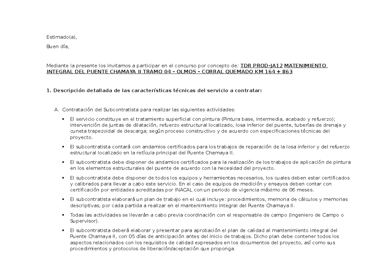TDR MATENIMIENTO INTEGRAL PUENTE CHAMAYA II - OLMOS CORRAL QUEMADO ...
