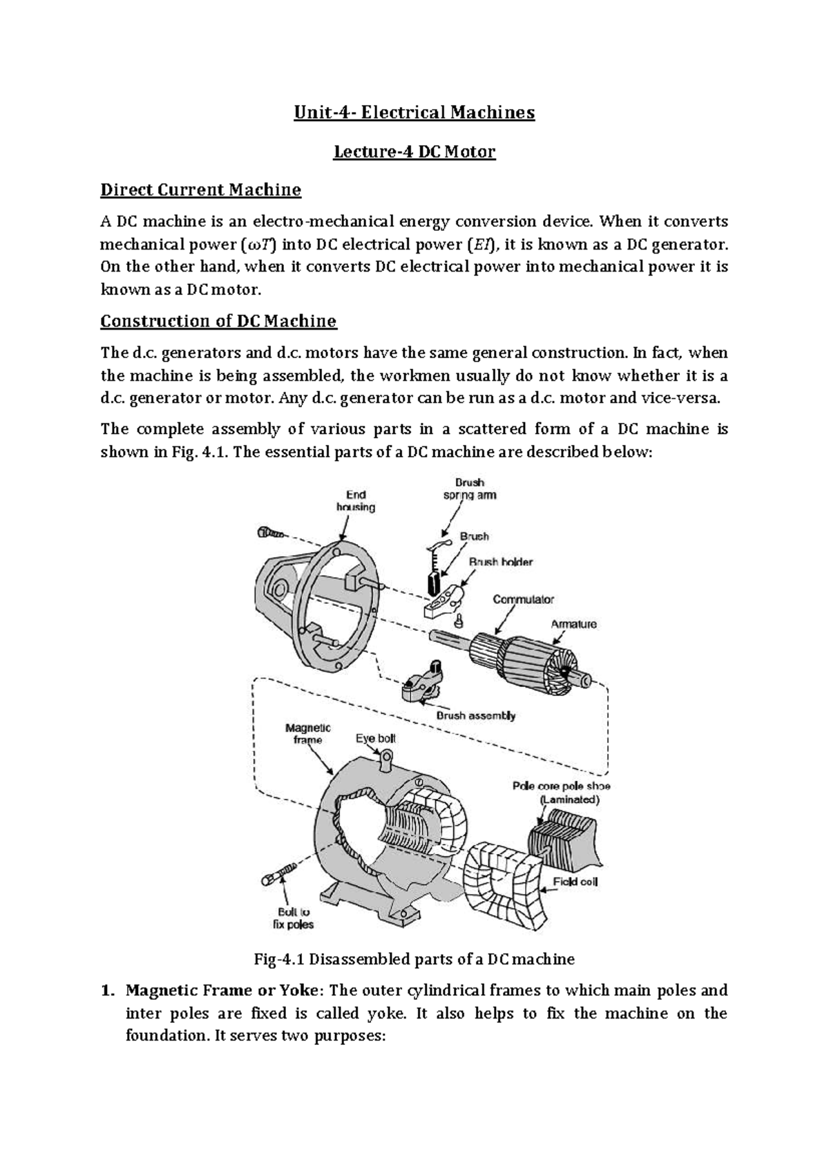EE 101: Lecture 4 - Understanding DC Motors and Their Characteristics ...