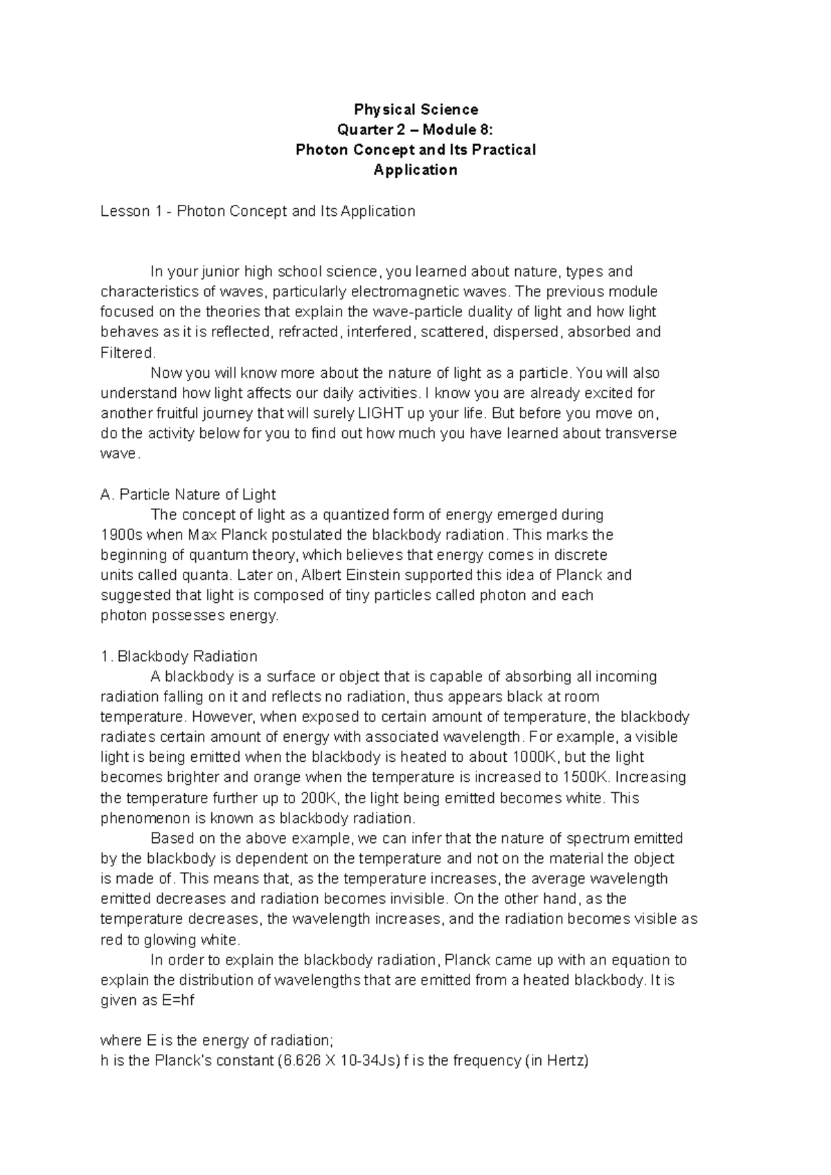 PHYS-101: Lesson 1 - Photon Concept & Practical Applications Explained ...