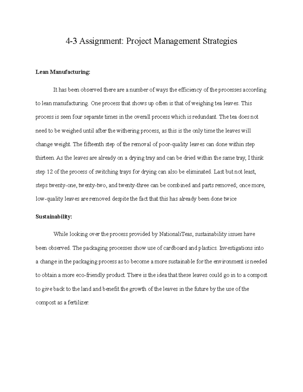 QSO 321 Module 4 Assignment: Project Management Strategies Analysis ...