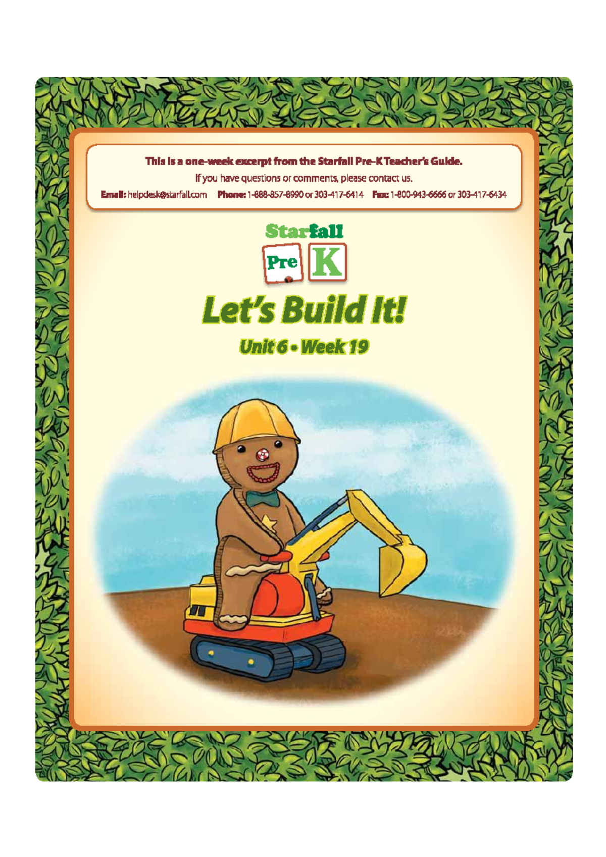 Starfall Pre-K Teacher's Guide: Week 19 Activities and Lessons - Studocu
