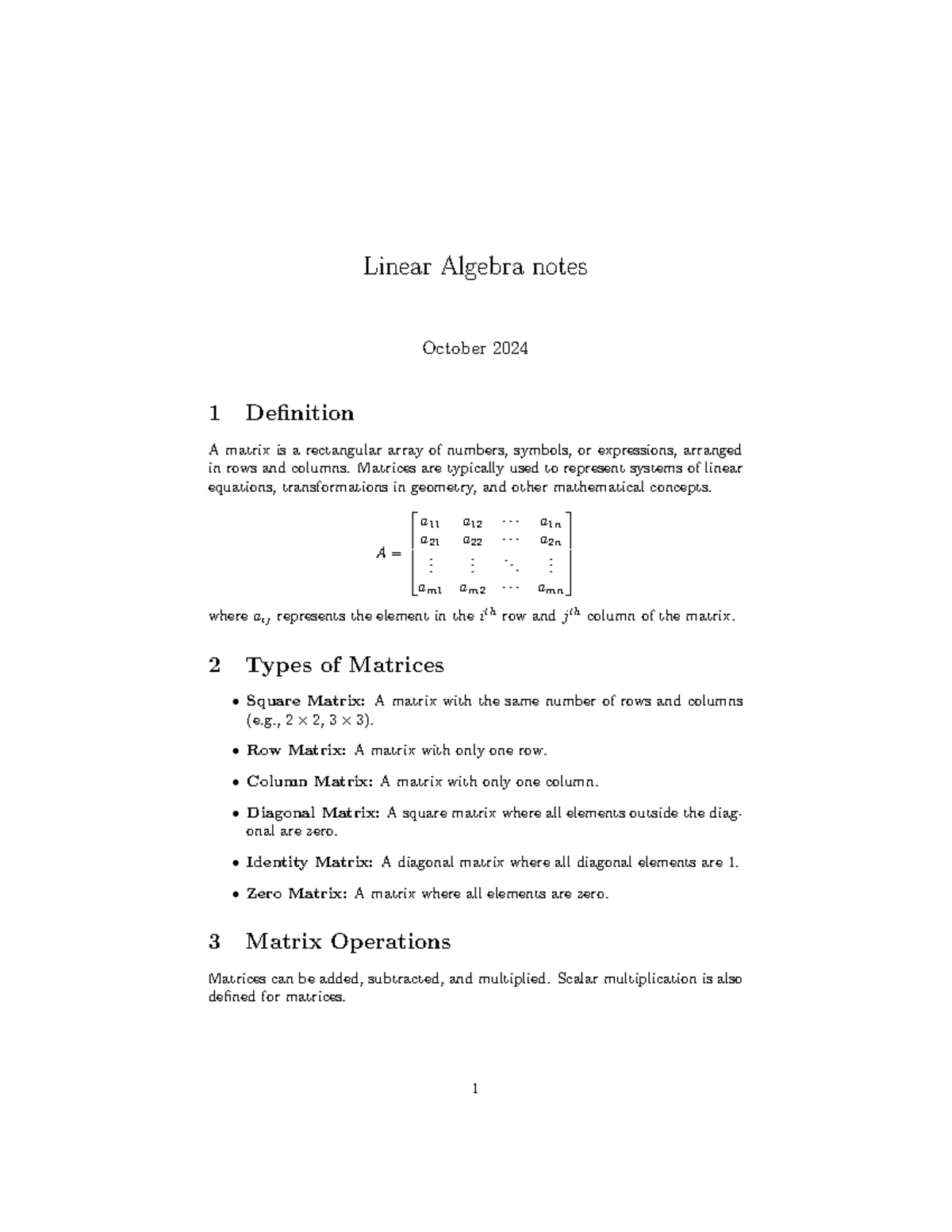 Linear Algebra Lecture Notes - University of Michigan - Studocu