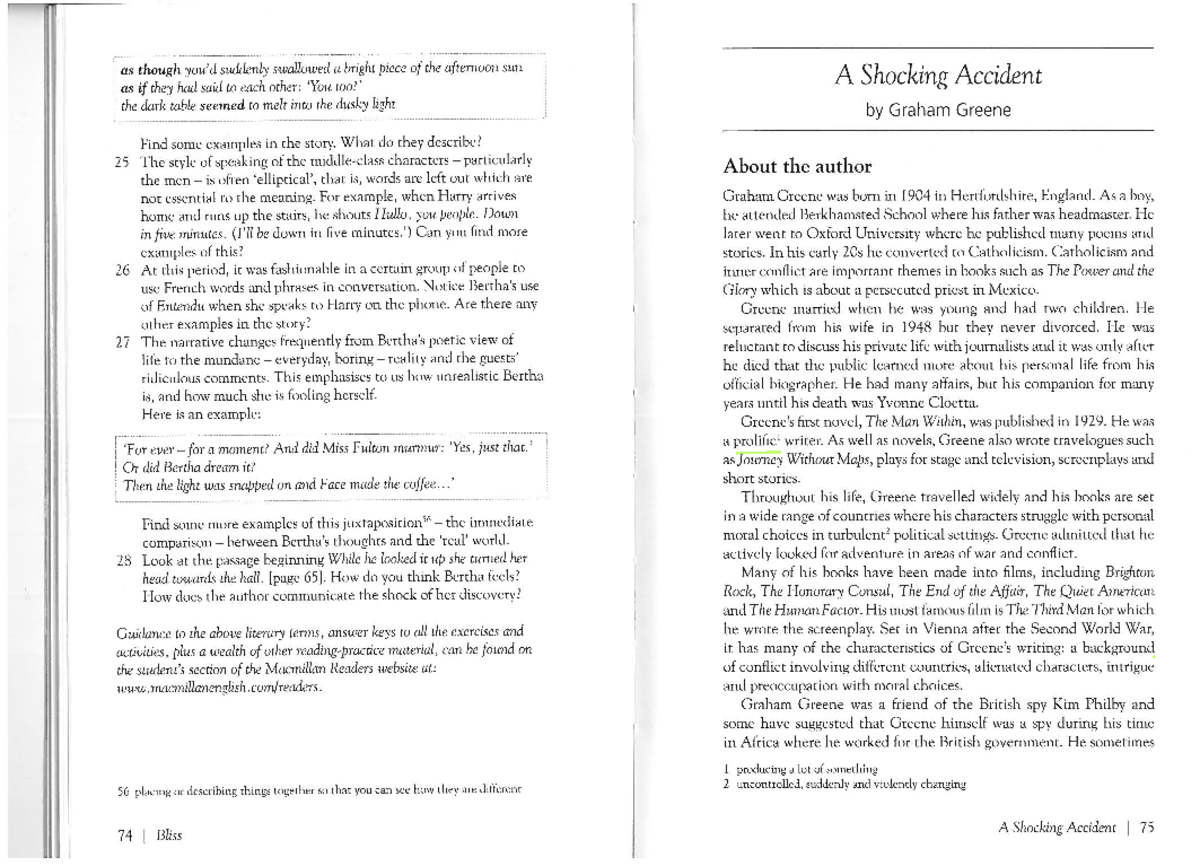 A Shocking Accident: Literary Analysis and Character Study of Graham ...