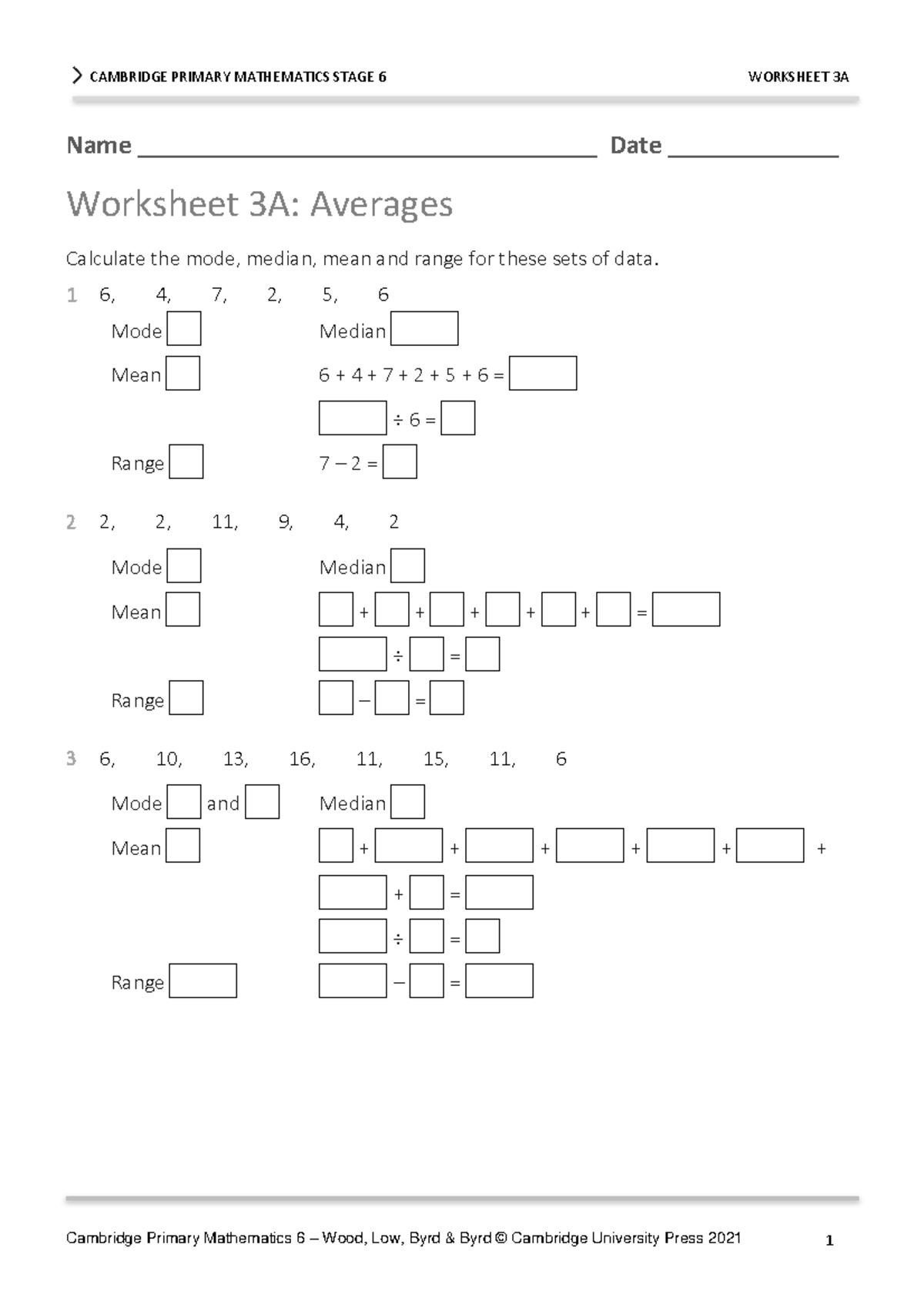 782975738 prim maths 6 2ed tr diff ws 3a - CAMBRIDGE PRIMARY ...