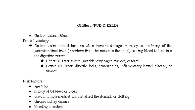 GI Bleed & Appendicitis Pathophysiology: Key Concepts and Nursing Care ...