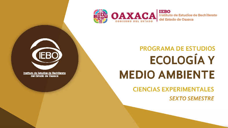 PE Mepeo Ecología y Medio Ambiente: Programa de Estudios 6to Semestre ...