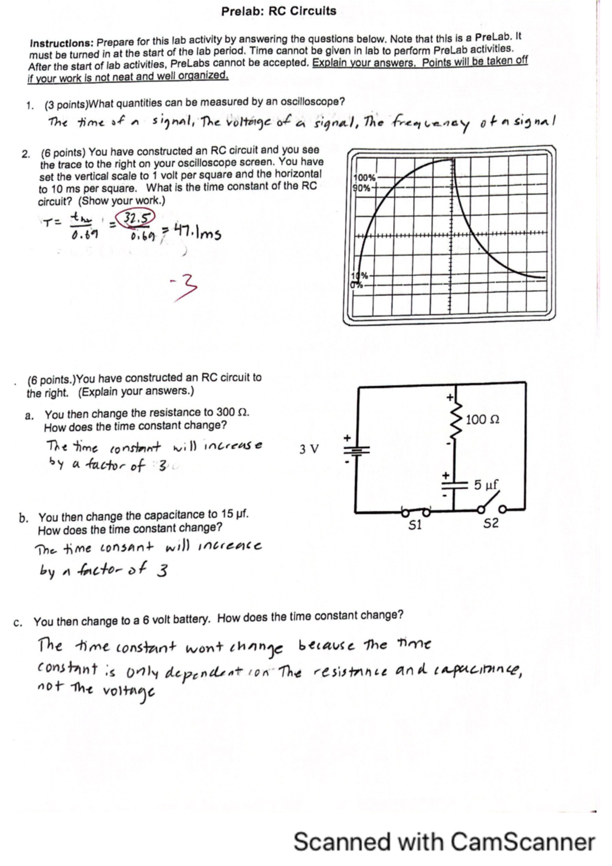 RC Circuits - PHY 1409 - Studocu