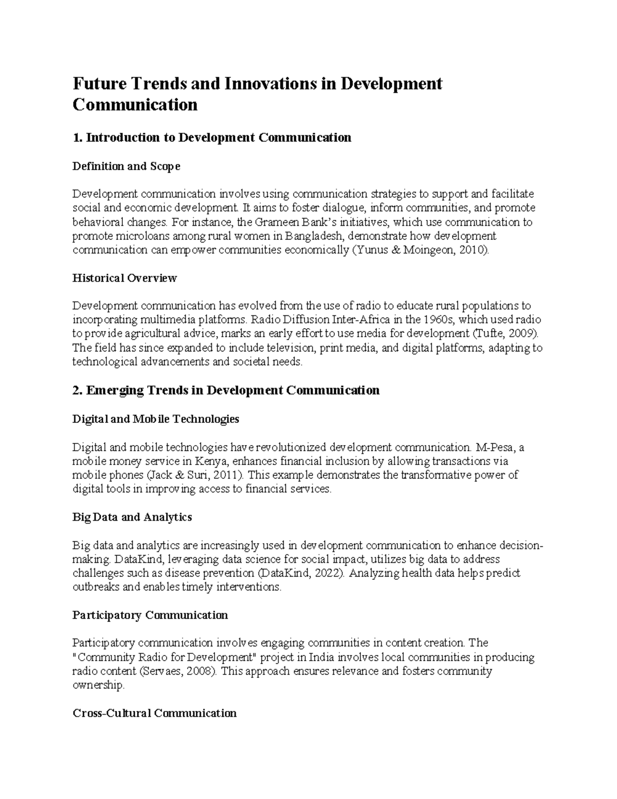 Future Trends and Innovations in Development Communication ...