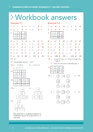 Cambridge Mathematics Core & Extended Workbook Answer Key - Studocu