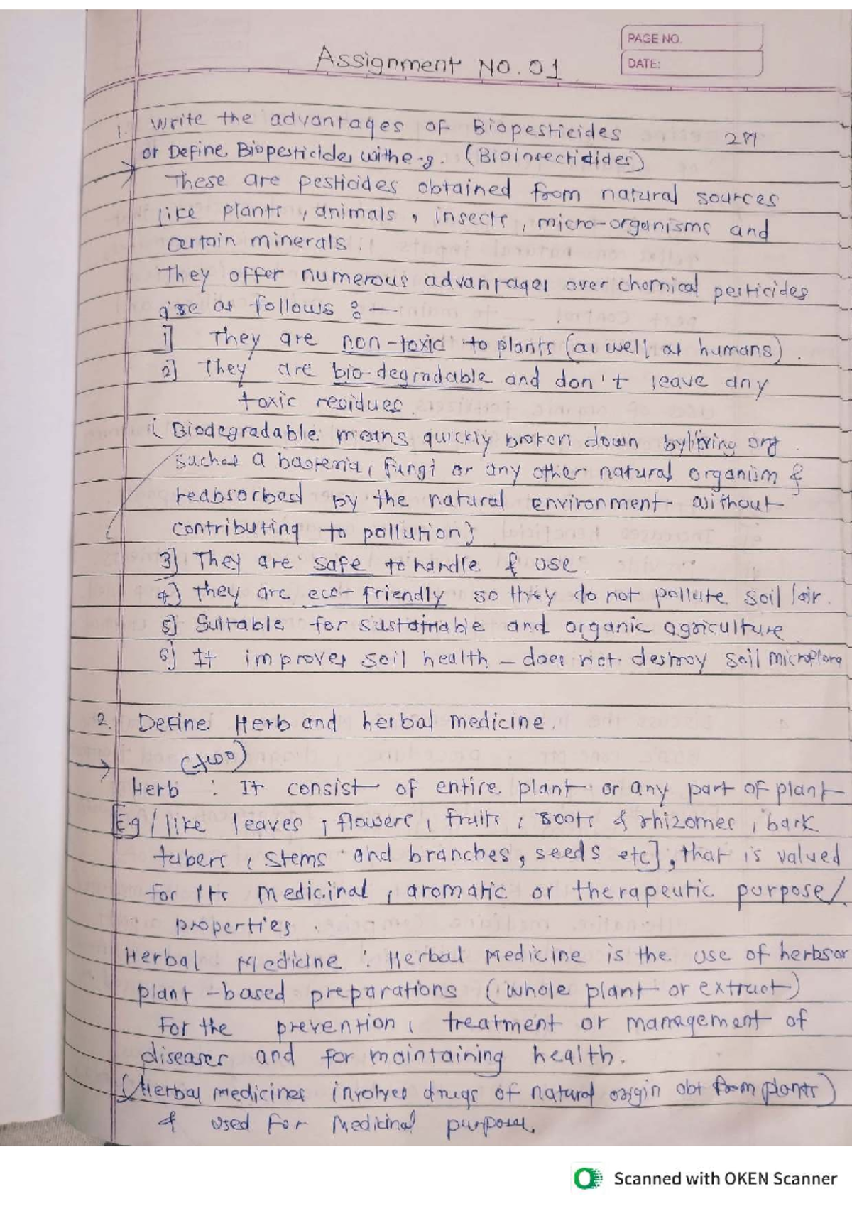 BTOPQSHCHQS 2 3: Assignment 04 on Herbal Medicine and Organic Farming ...