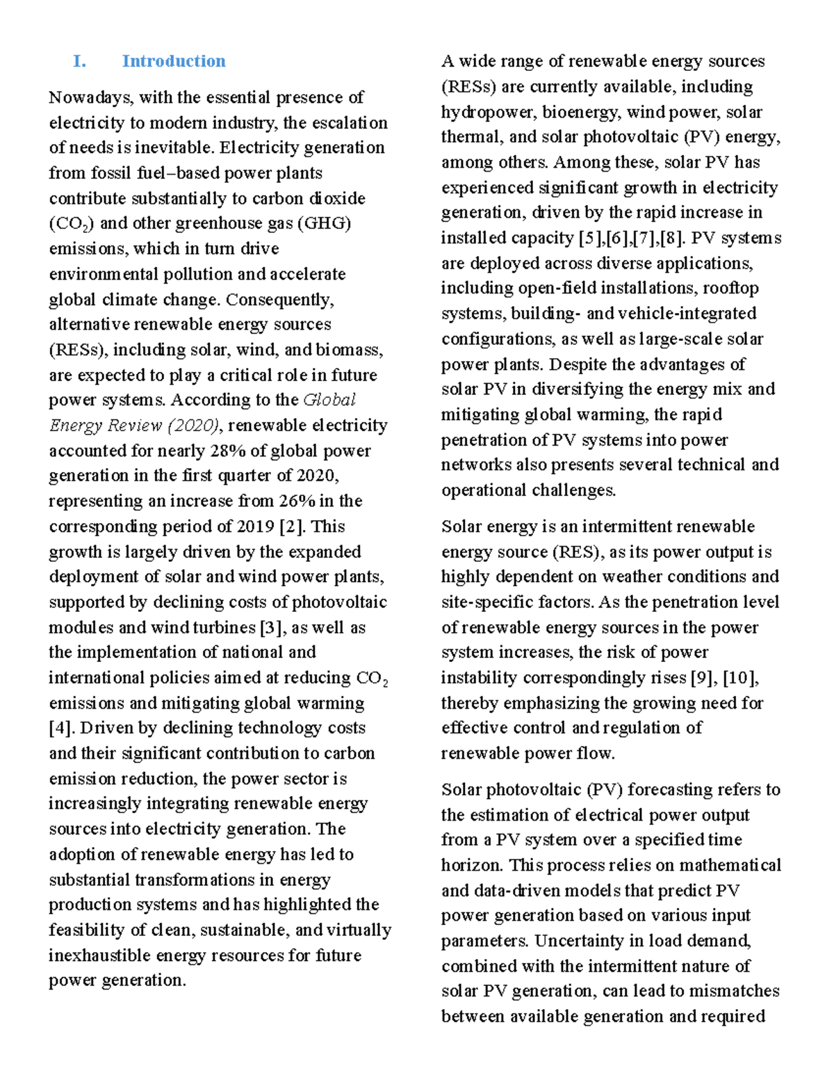 NLTL: Comprehensive Review of Solar PV Power Forecasting Techniques ...