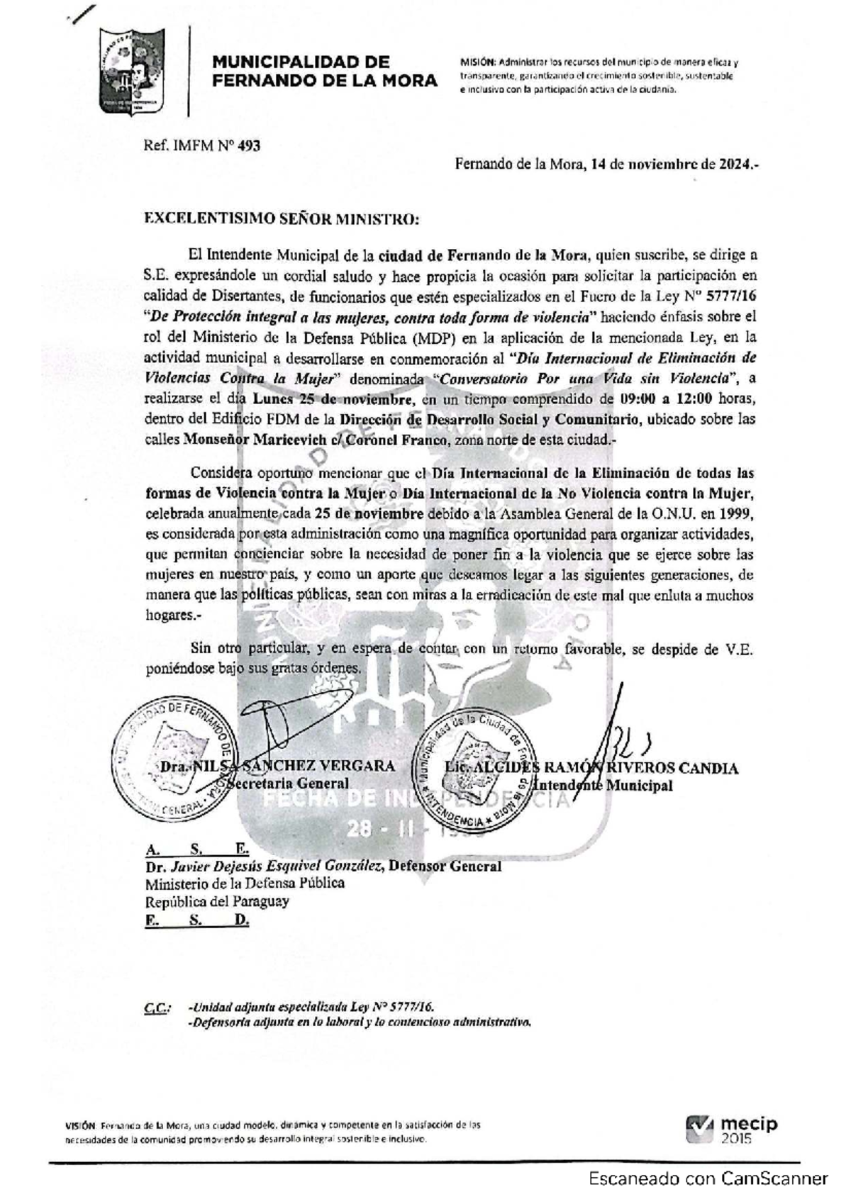 IMFM 493: Participación en el Día Internacional de Eliminación de ...