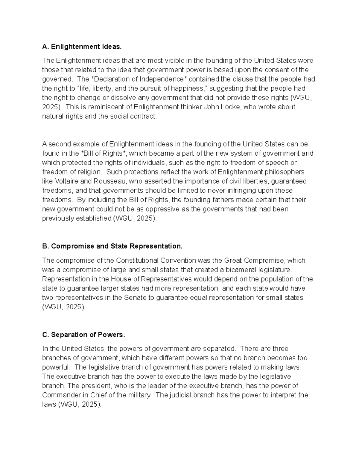 American Politics and the US Constitution - C963 Enlightenment Ideas ...