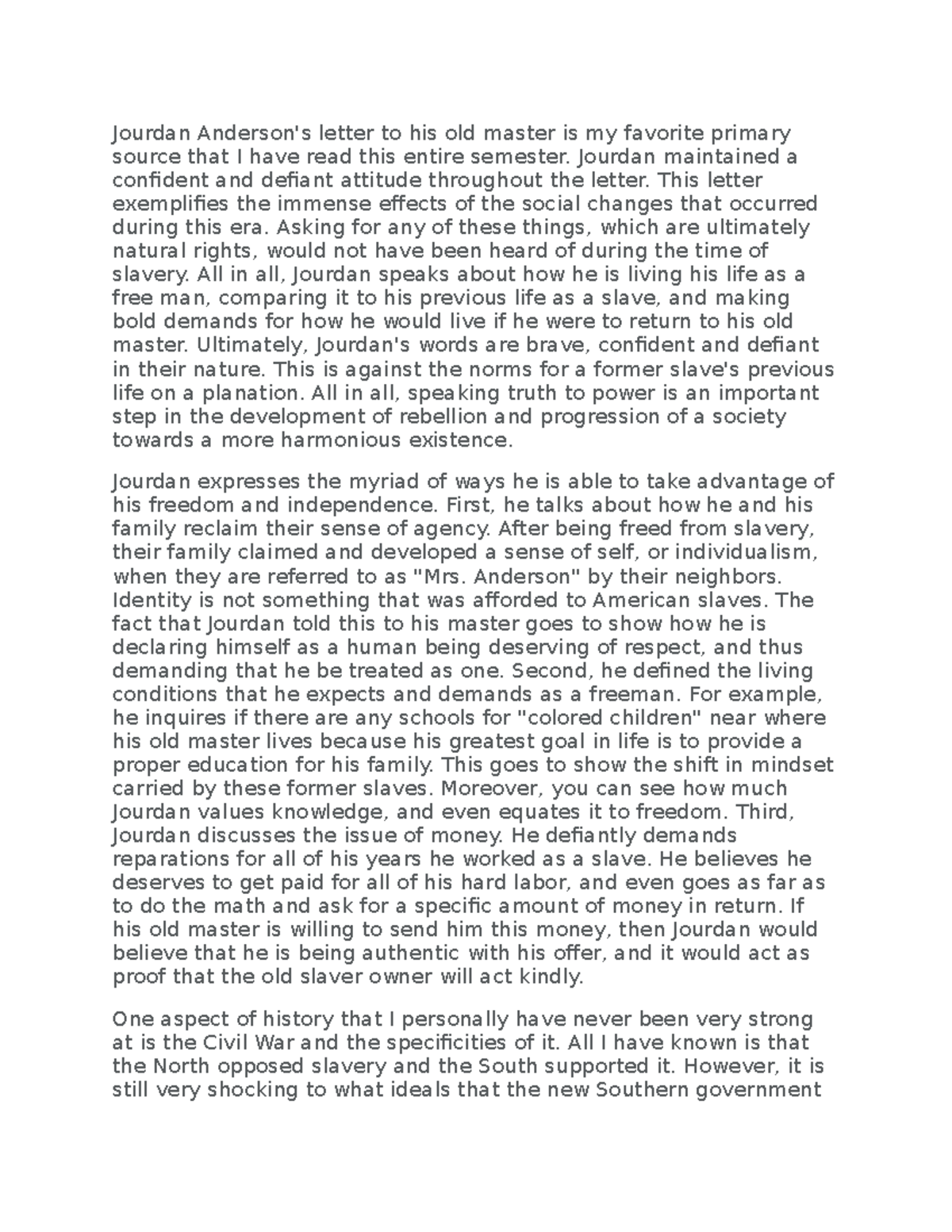 In-Depth Analysis of Jourdan Anderson's Letter & Alexander's Speech ...