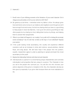 Module-6 - Lecture - Ged 107: Ethics Chapter 6: Universal Values ...