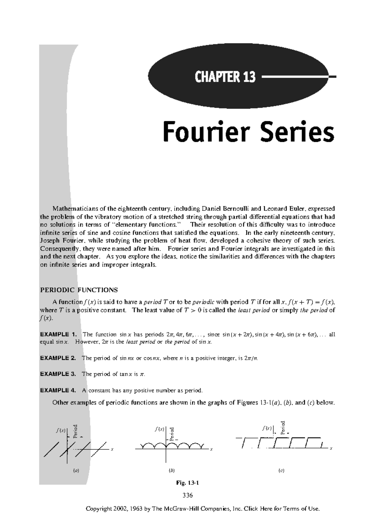 Fourier Series - Schaum's Outline for Math 336 Concepts and ...