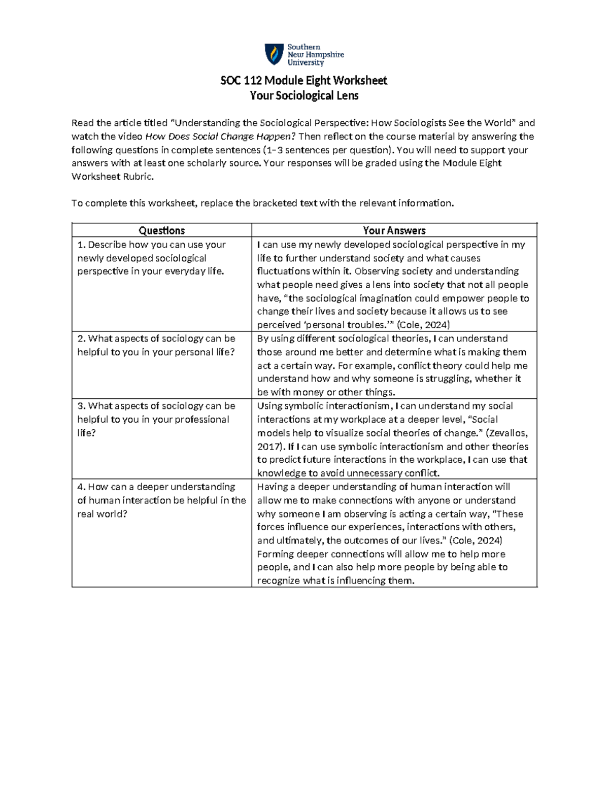 SOC 112 Module Eight Worksheet - SOC 112 Module Eight Worksheet Your ...