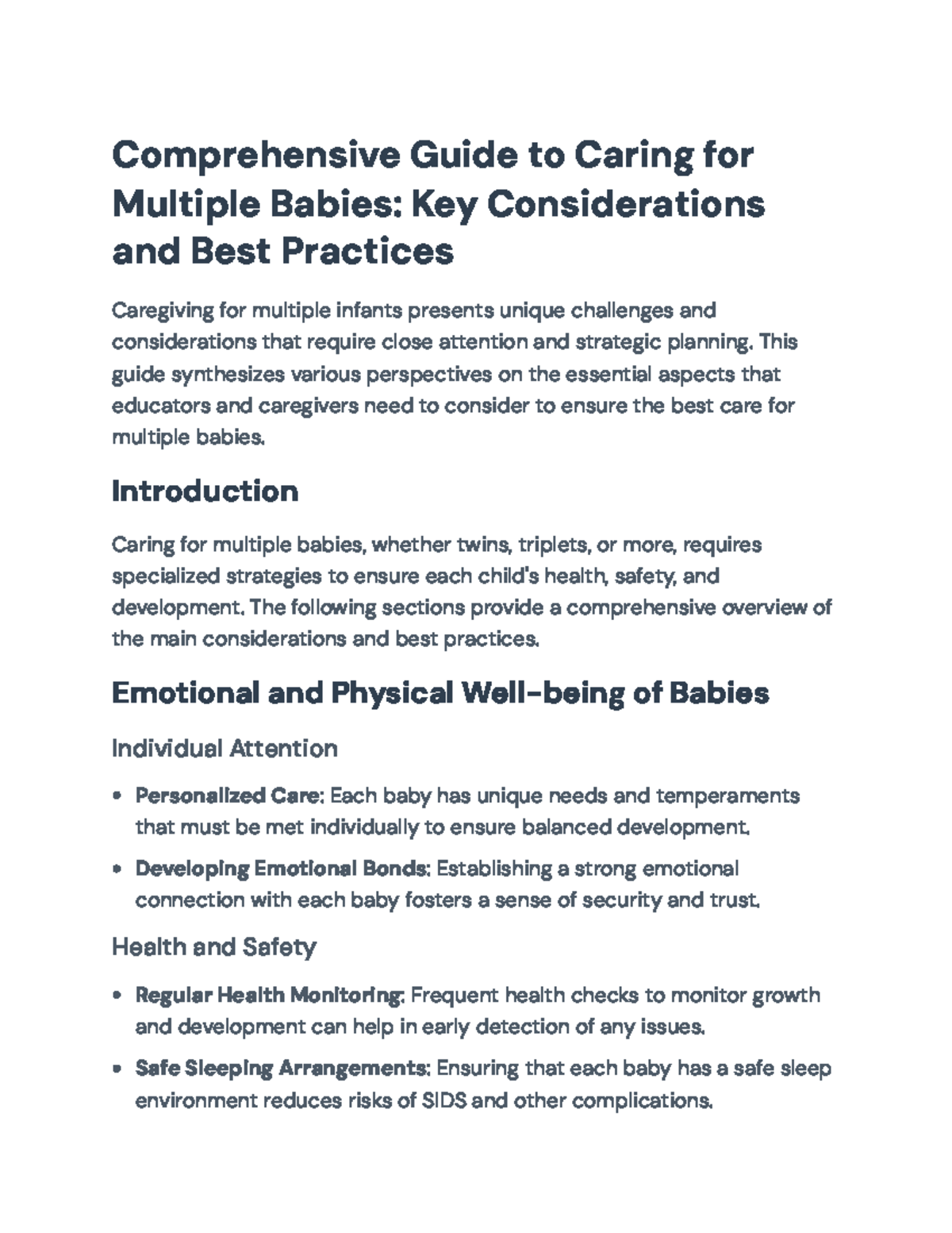 Best Practices Guide for Caring for Multiple Babies: Key Strategies ...