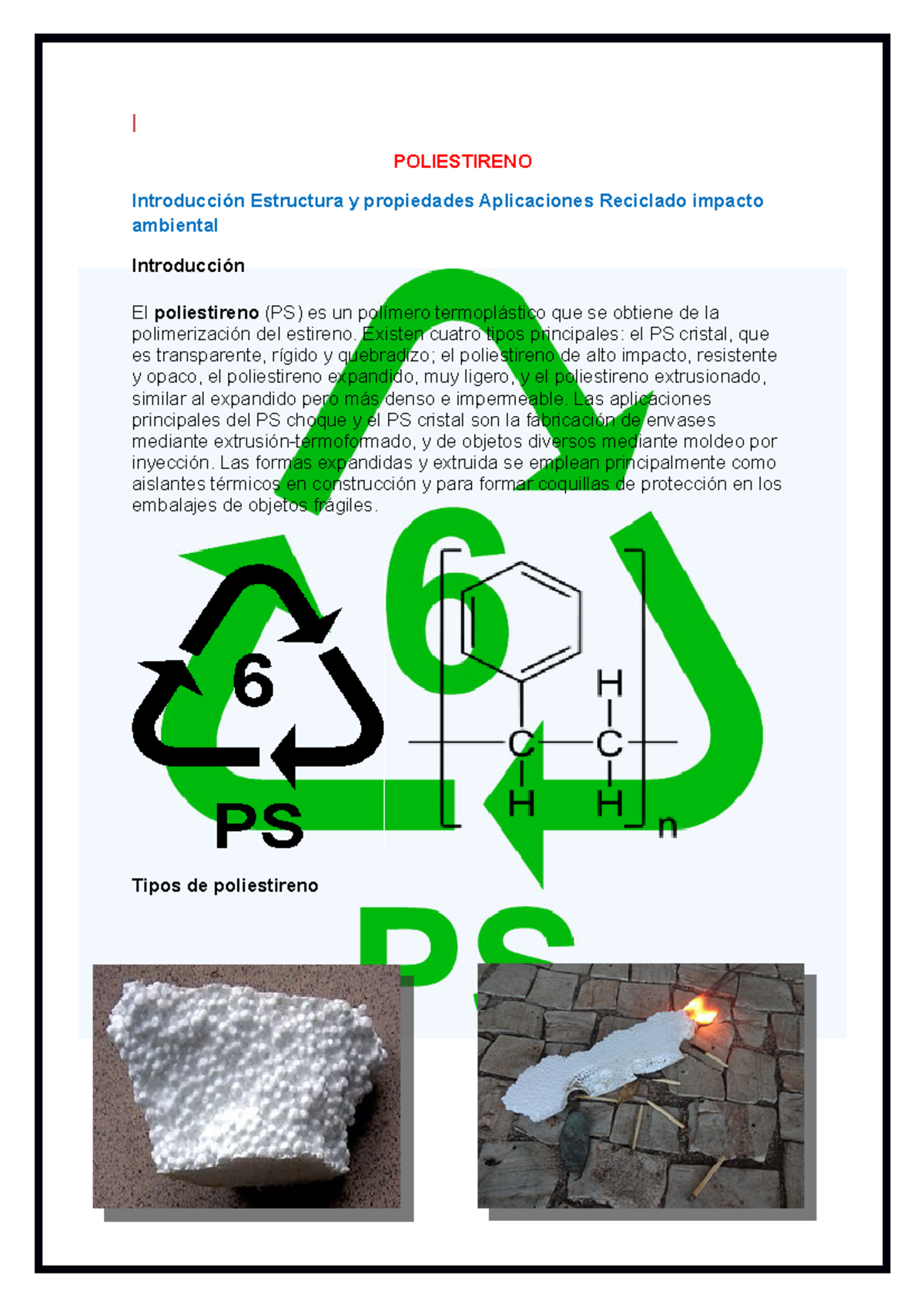 Estructura De Poliestireno De Alto Impacto