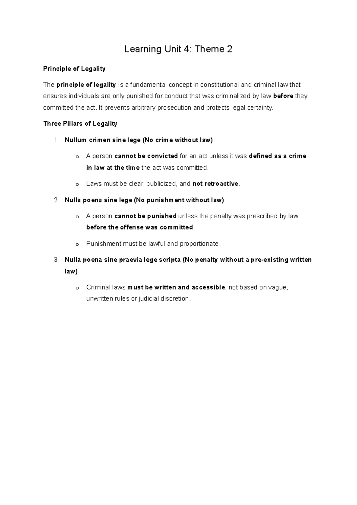 Learning Unit 4- Theme 2 - It prevents arbitrary prosecution and ...