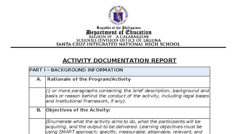 ACTIVITY DOCUMENTATION REPORT 2025-2026: BACKGROUND & HIGHLIGHTS - Studocu