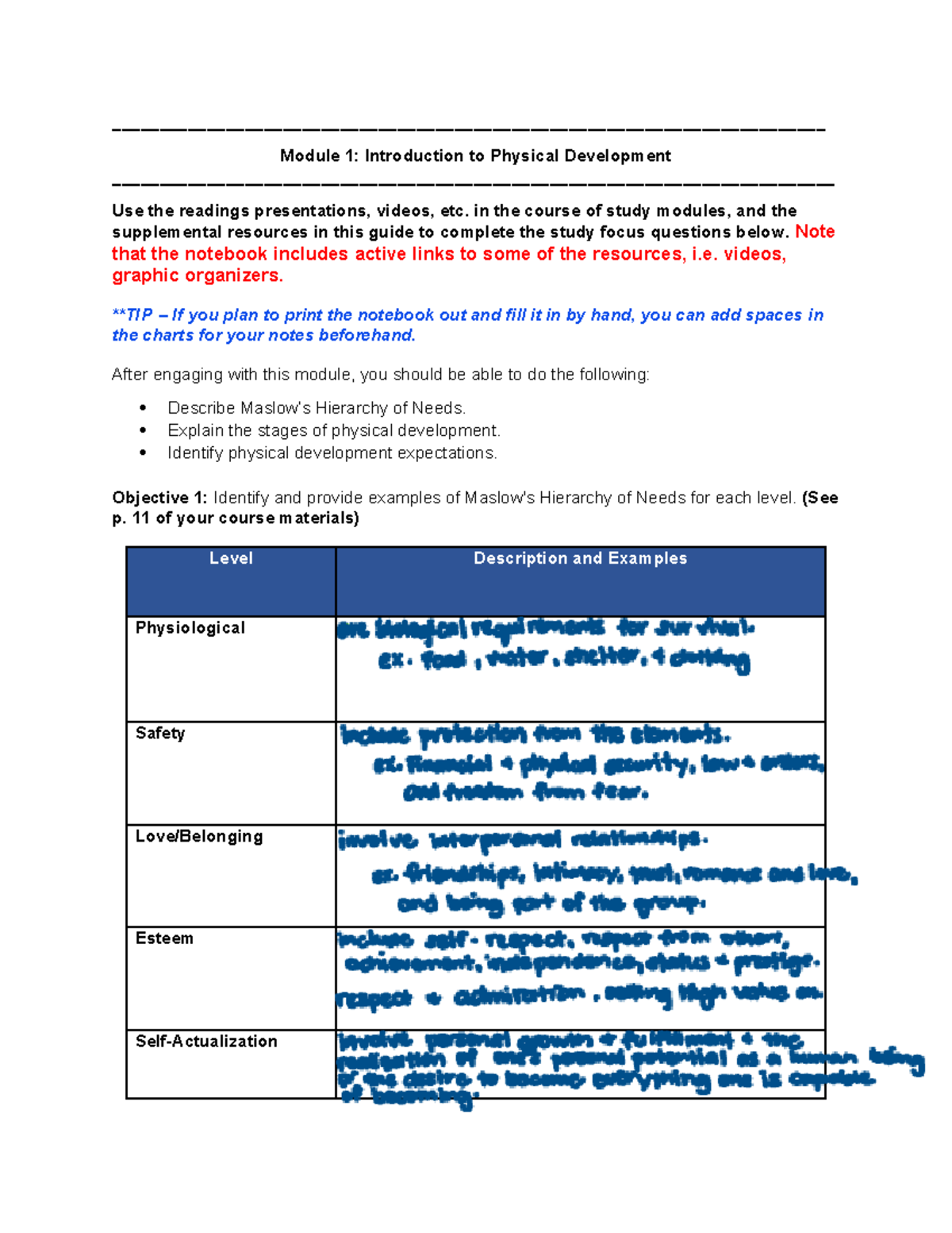 Module 1 Notebook copy 2 - - Studocu