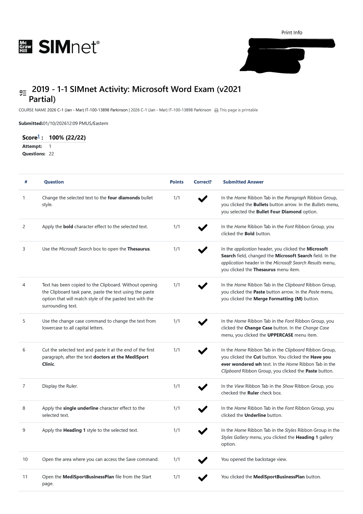 2019 SIMnet Activity: Microsoft Word Exam (v2021 Partial) - Studocu