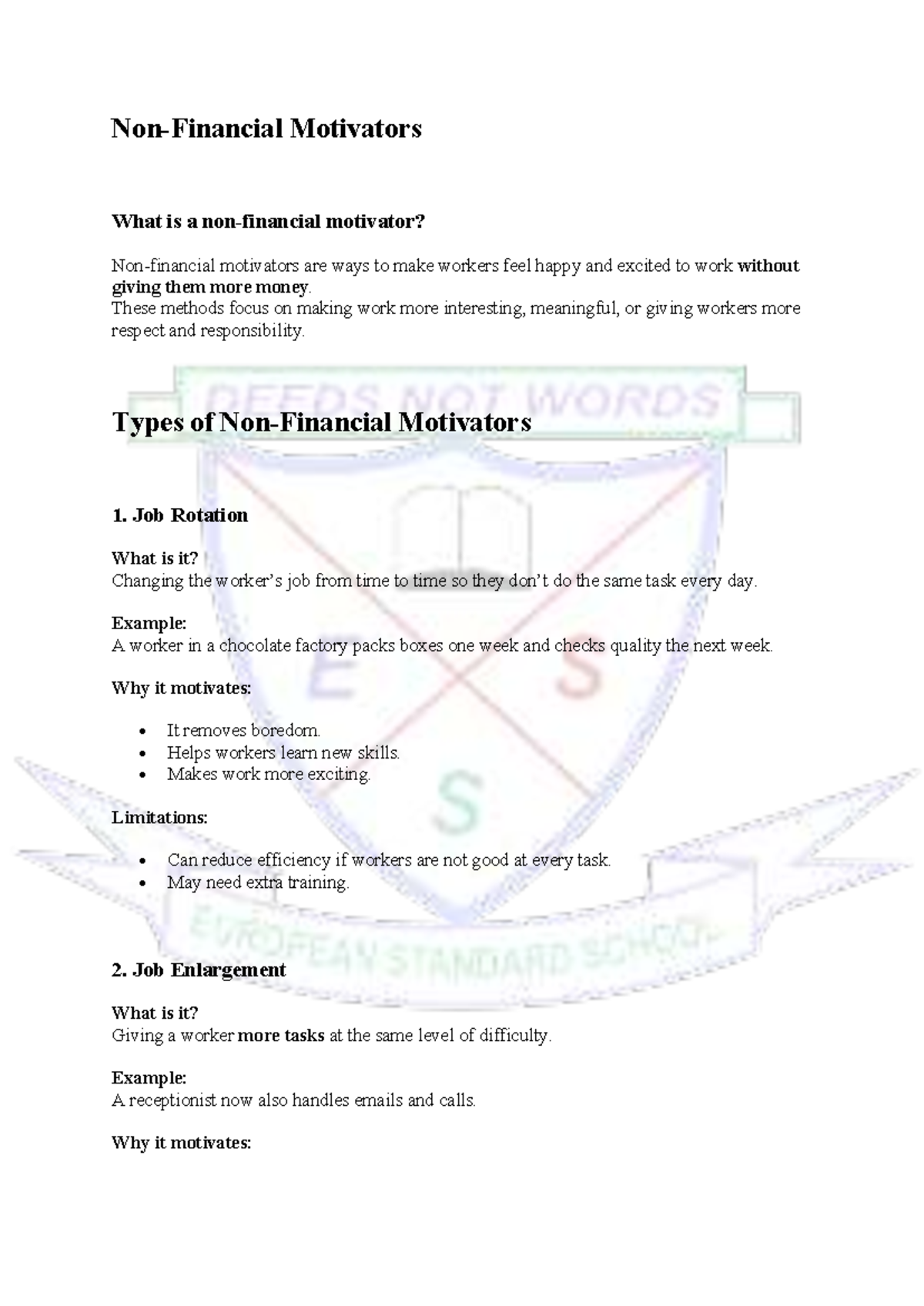 Non-Financial Motivators: Enhancing Worker Engagement and Satisfaction ...