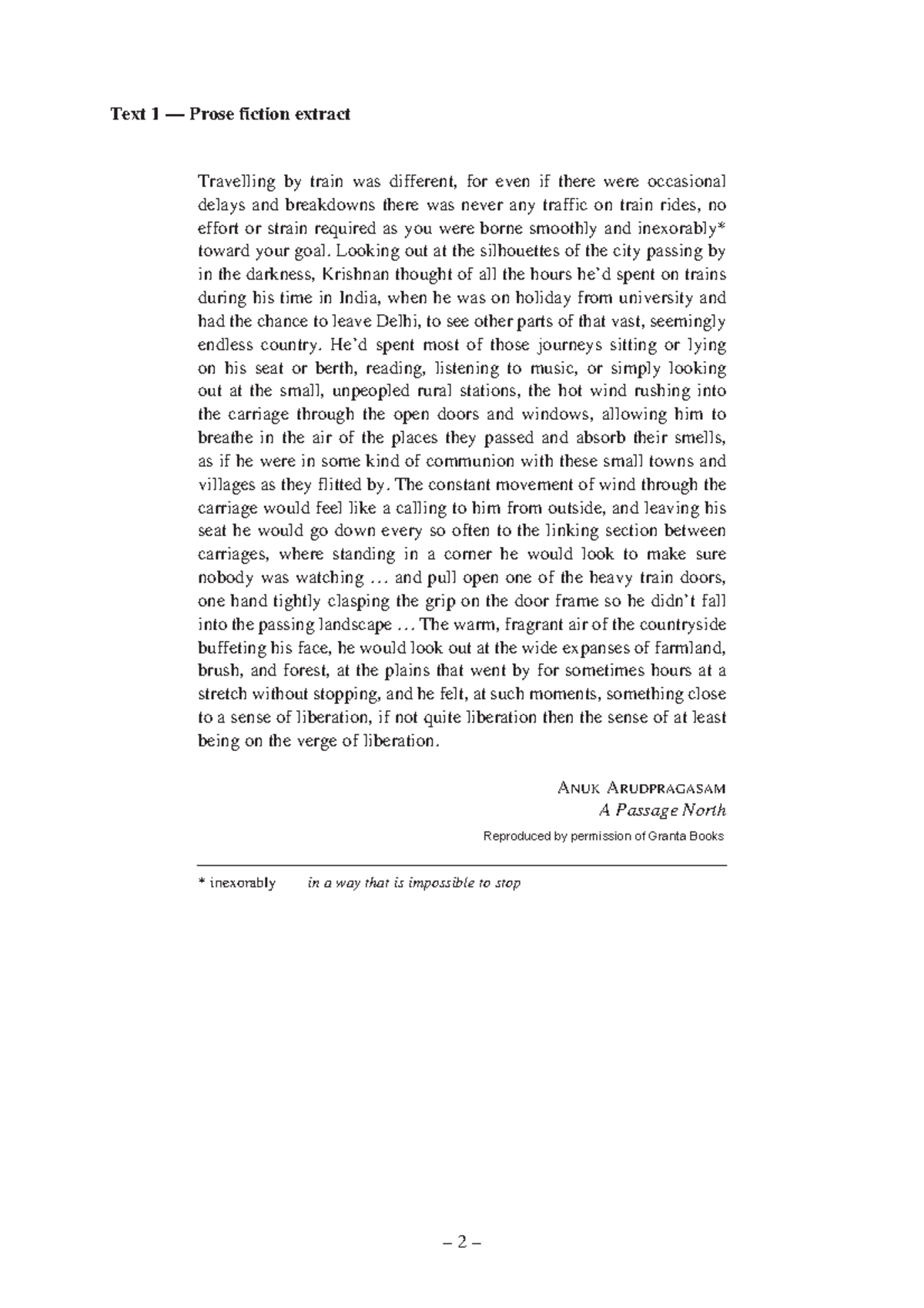 ddddddddddddddddd - Text 1 — Prose fiction extract Travelling by train ...