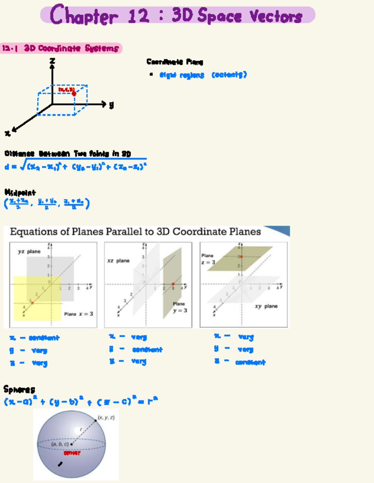 Chapter 12: 3D Space Vectors and Coordinate Systems - Studocu
