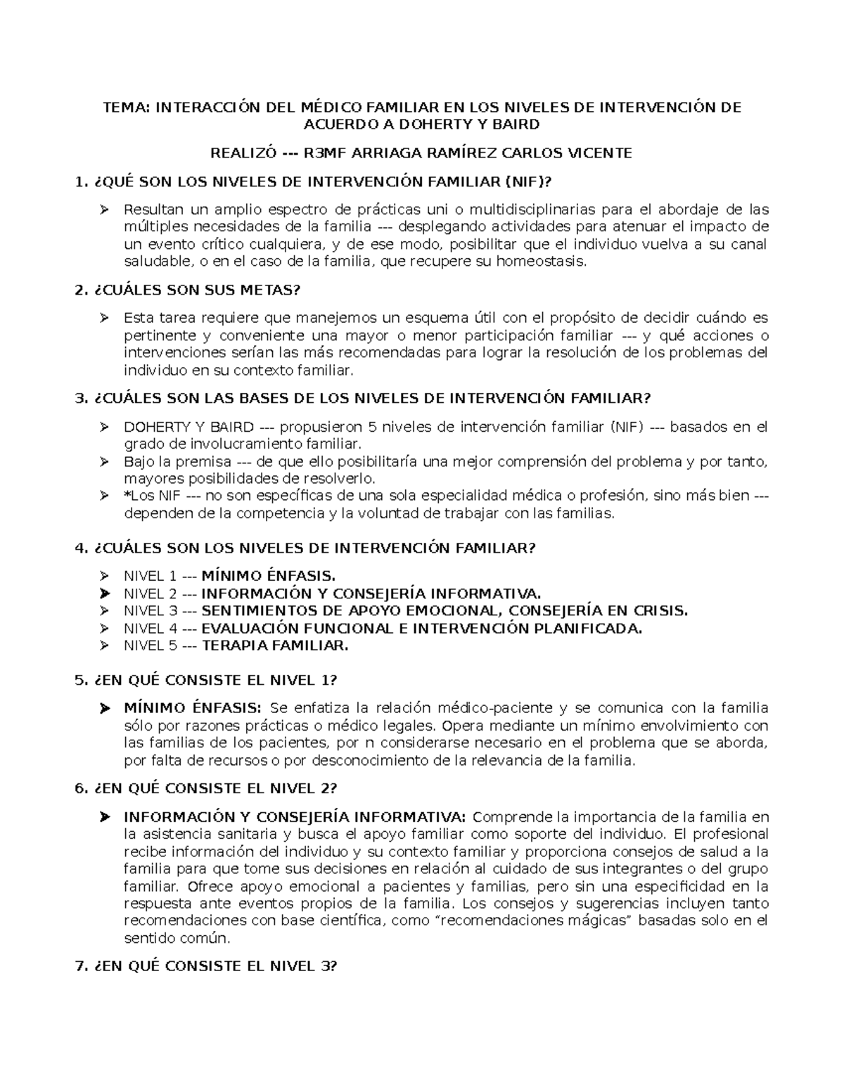 Niveles de Intervención Familiar: Resumen y Aplicaciones Prácticas ...