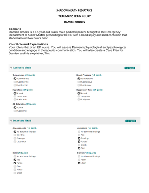 Shadow Health Non-Reassuring Fetal Status Care Plan - Focused Exam: Non ...