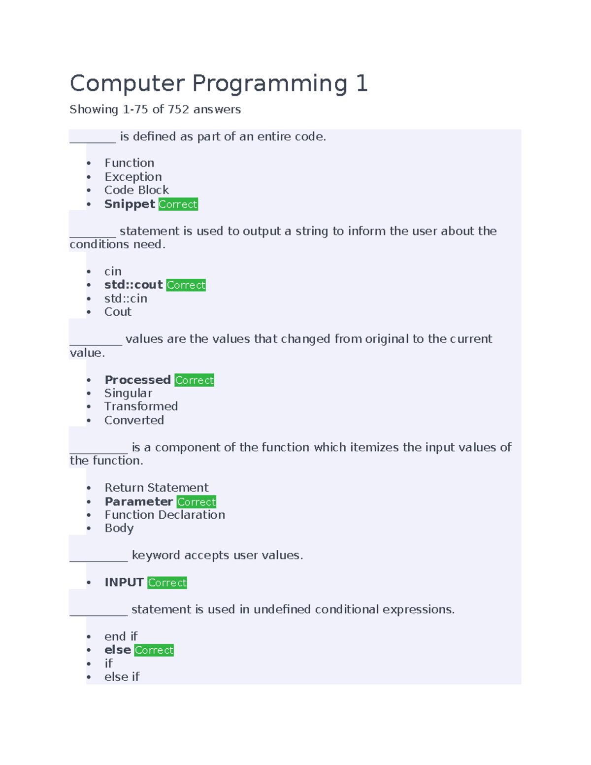 Computer Programming 1 Source - Computer Programming 1 Showing 1-75 of ...