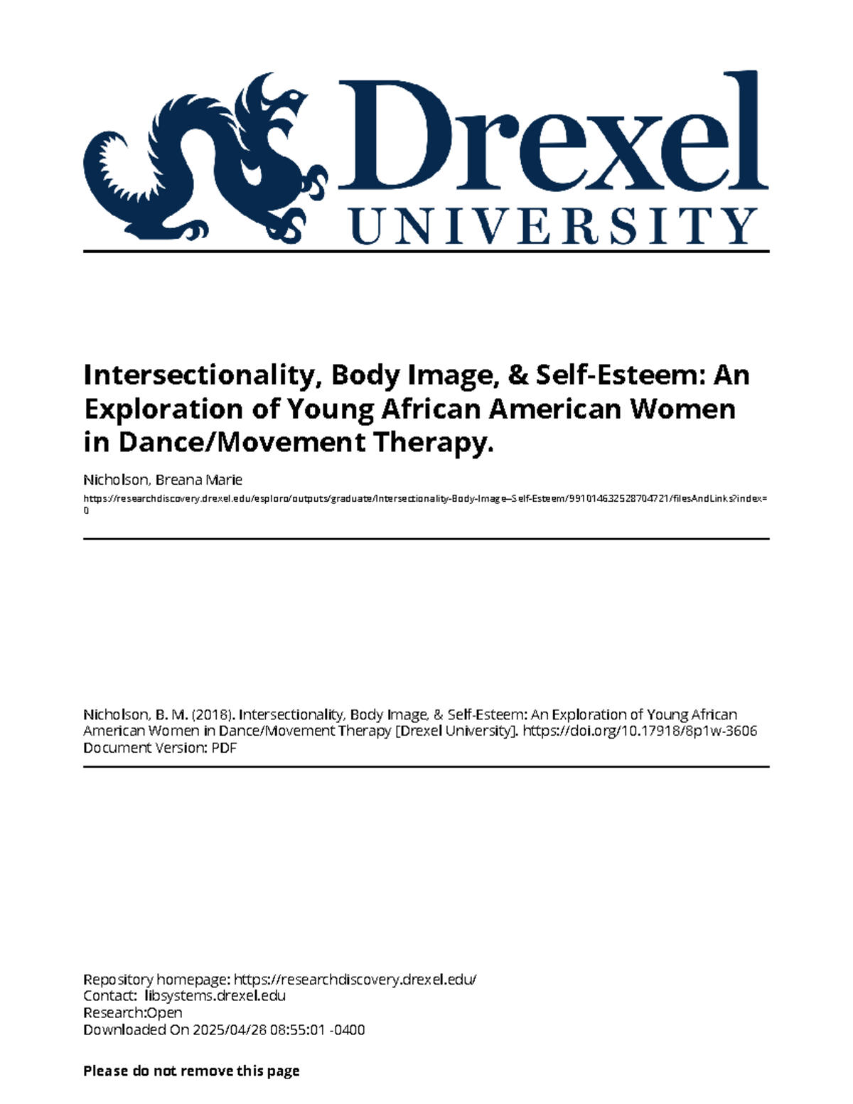 Intersectionality and Body Image: Exploring Self-Esteem in Young AA ...
