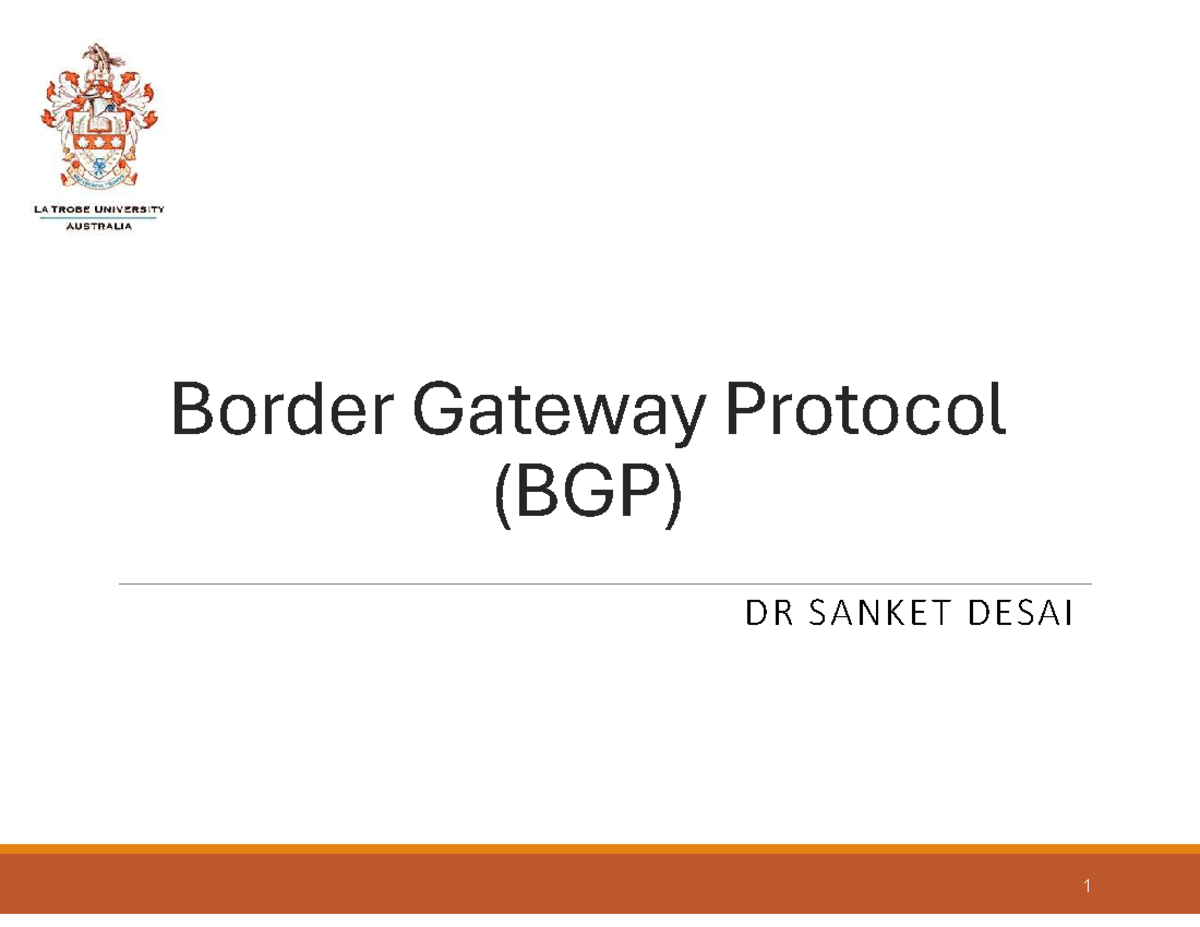 Border Gateway Protocol (BGP) Overview and Operations - AS Management ...