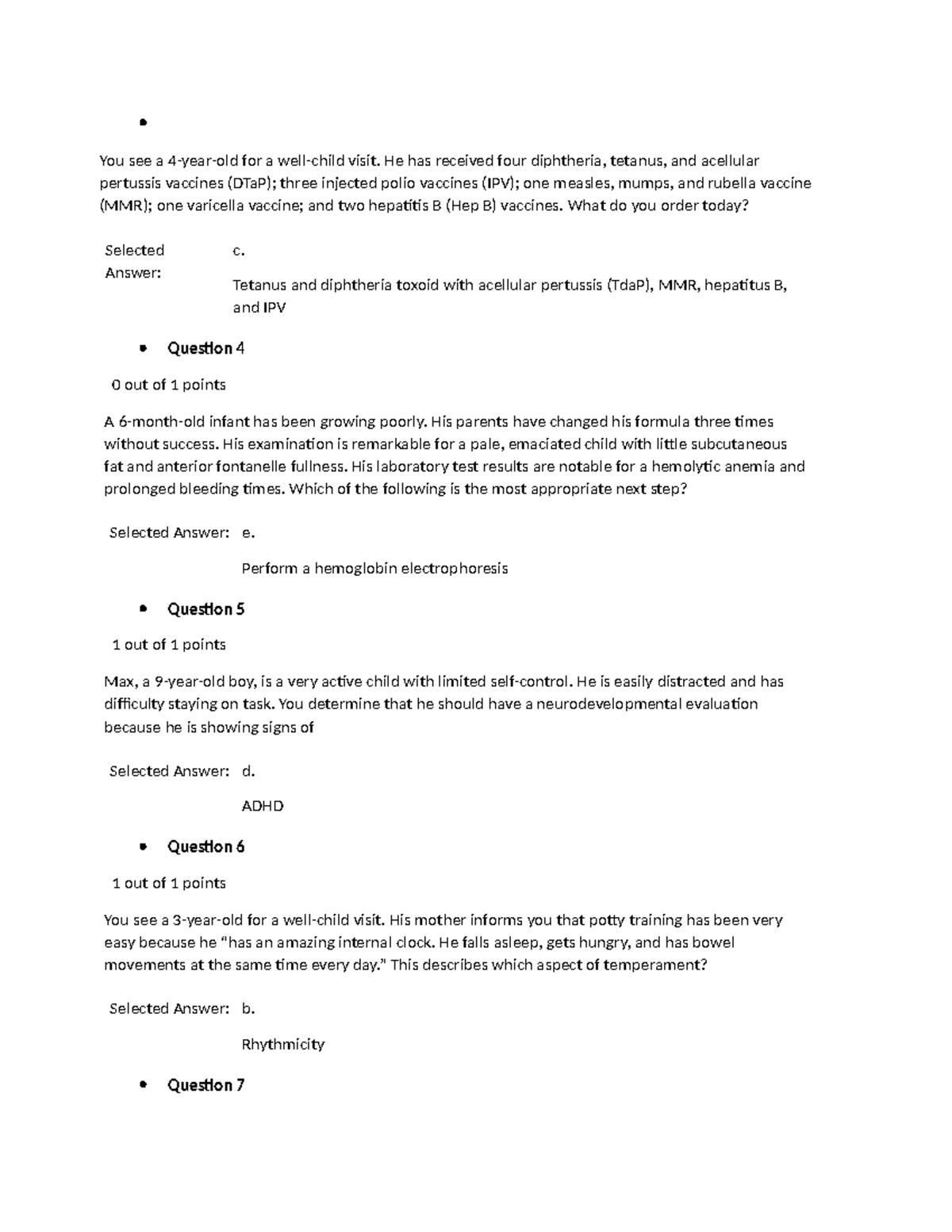 Peds 202 Midterm Exam Review: Key Concepts and Practice Questions - Studocu