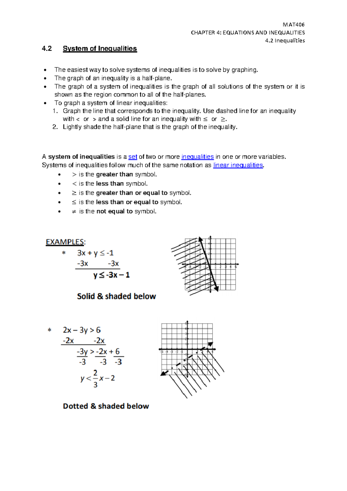 4.2 System Of Inequalities Seminar 2 05052024 - CHAPTER 4: EQUATIONS ...