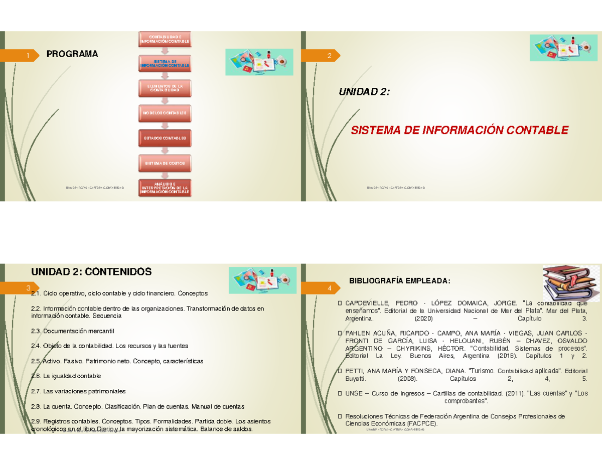 Resumen de Contabilidad y Sistemas de Información Contable - U2 UNMDP FCEyS - Studocu