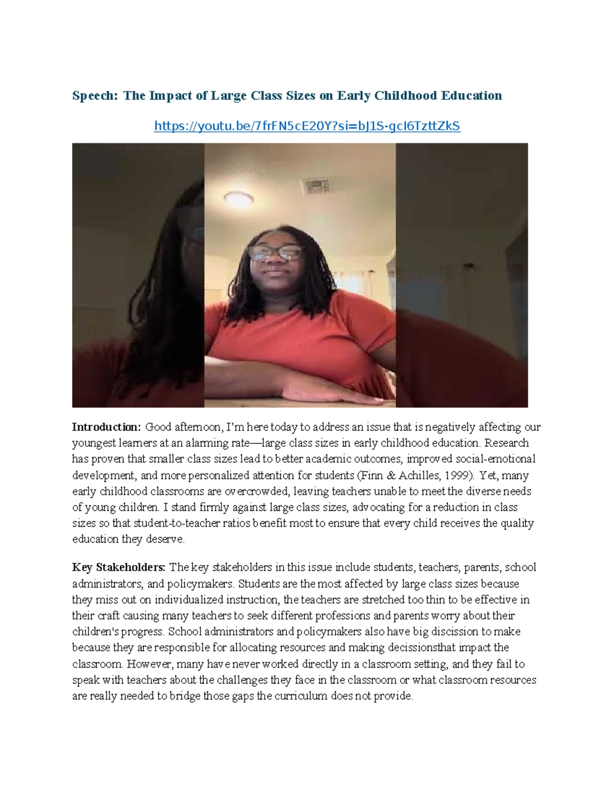 SPD 208 Final Exam Reflection on Learning Disabilities & Instruction ...