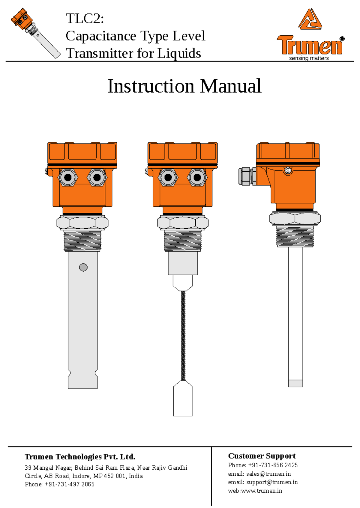 TLC2: Instruction Manual for Capacitance Level Transmitter - Studocu