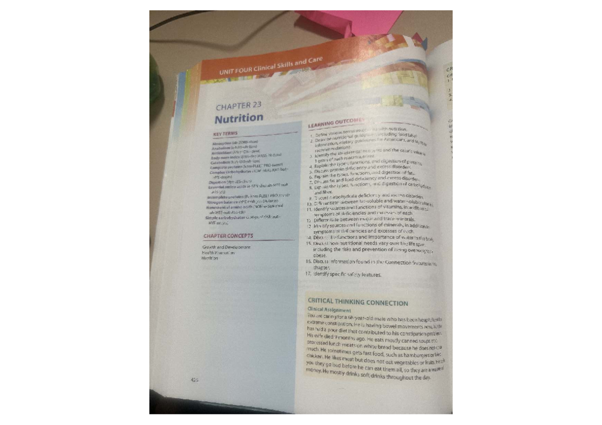 Final Exam Review for ABC123: Nutrition Key Terms and Concepts - Studocu